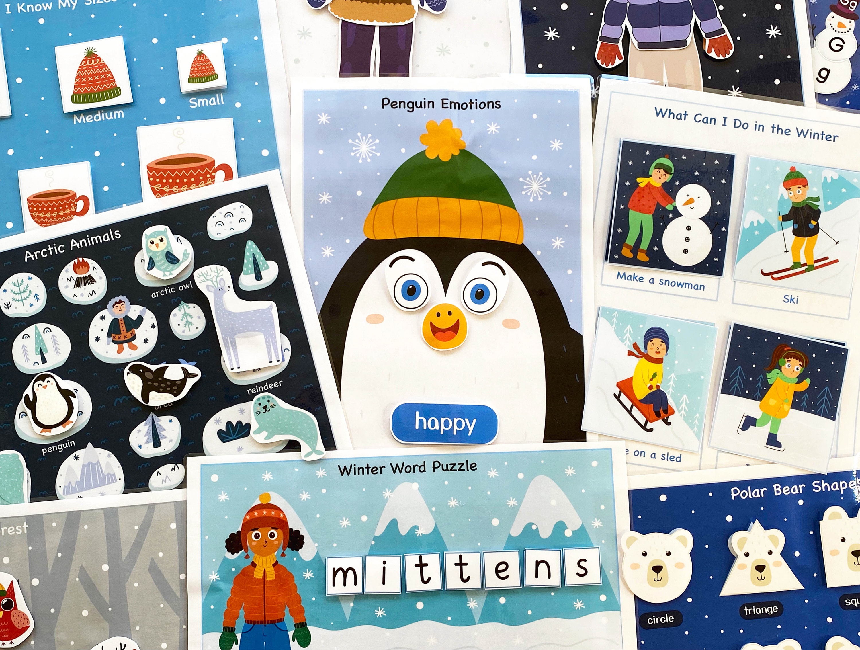 Christmas and Winter Busy Book Bundle for Toddlers, Set of 3 Toddler ...