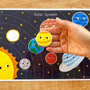 Solar System Busy Book Page, Solar System Matching Worksheet for ...