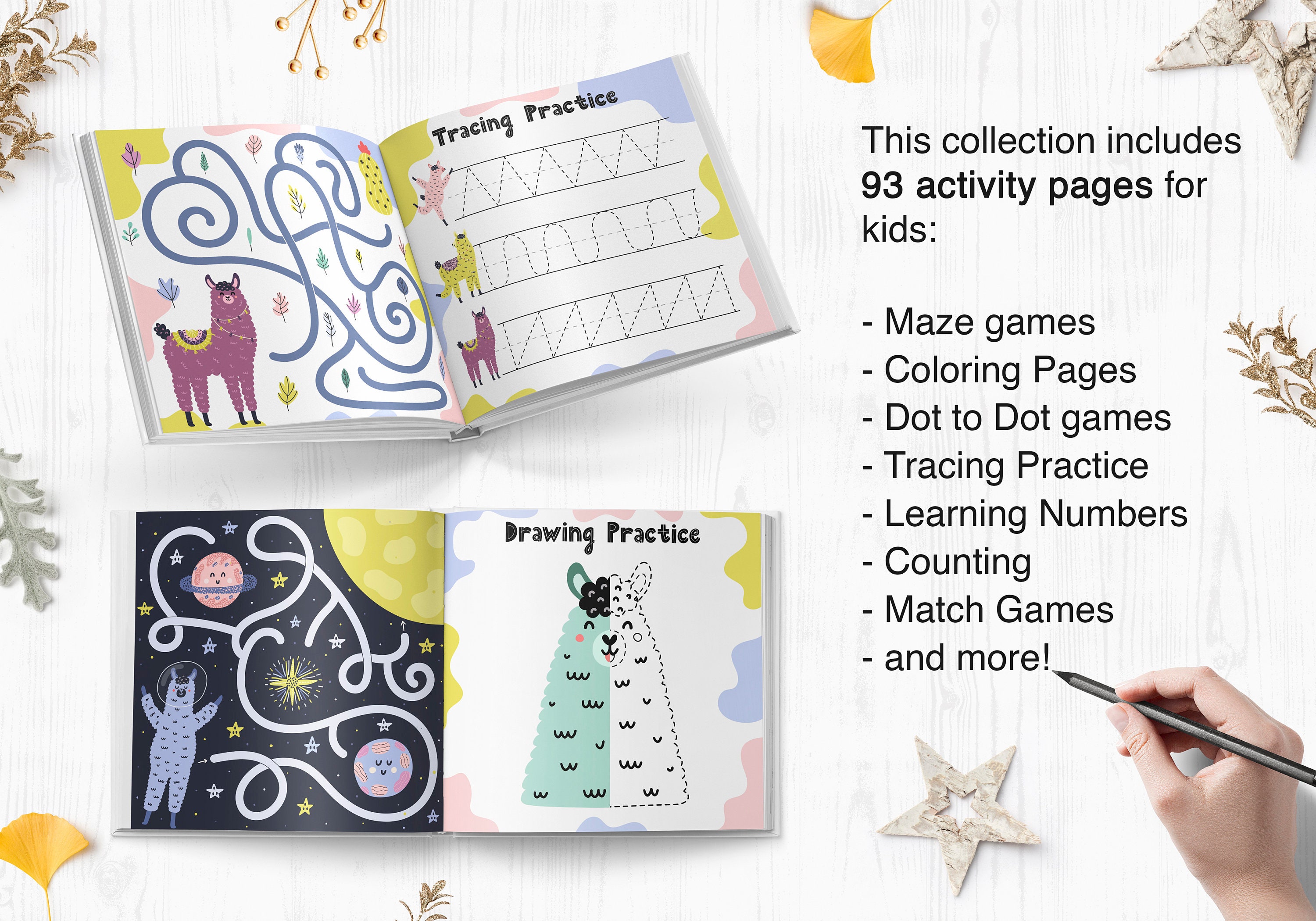 Printable Activity Book Pdf Eps Jpg Maze Puzzle Dot to Dot | Etsy