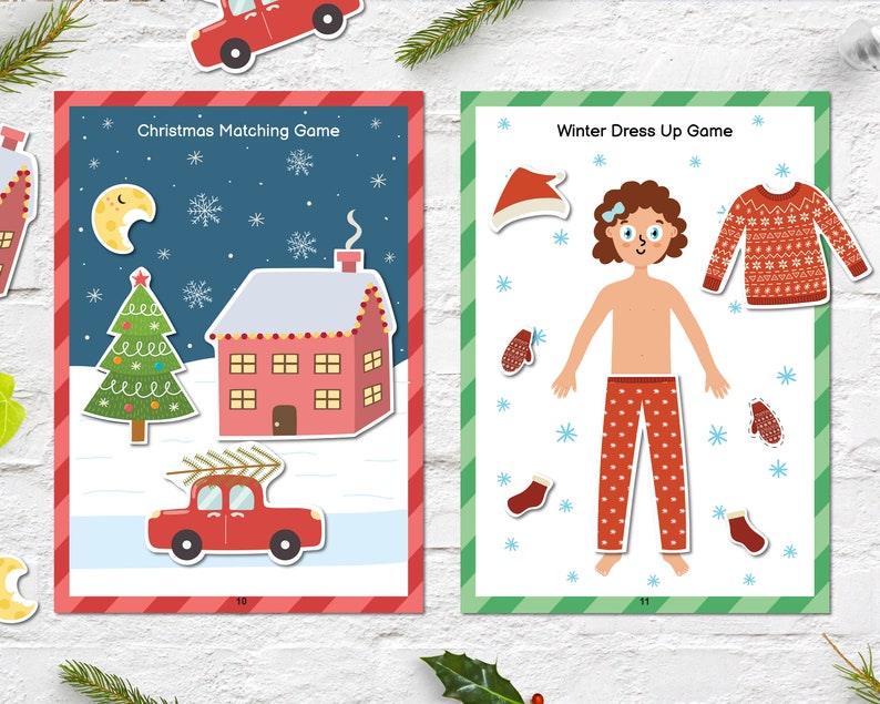 Christmas Busy Book for Toddlers Printable Busy Binder | Etsy