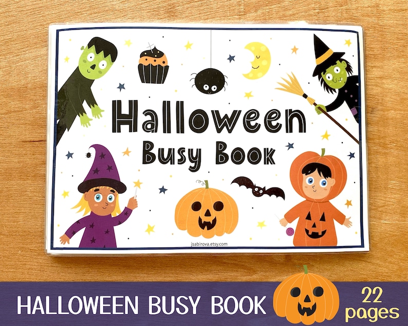 Halloween Busy Book, Toddler Busy Book Printable, Quiet Book Pdf ...
