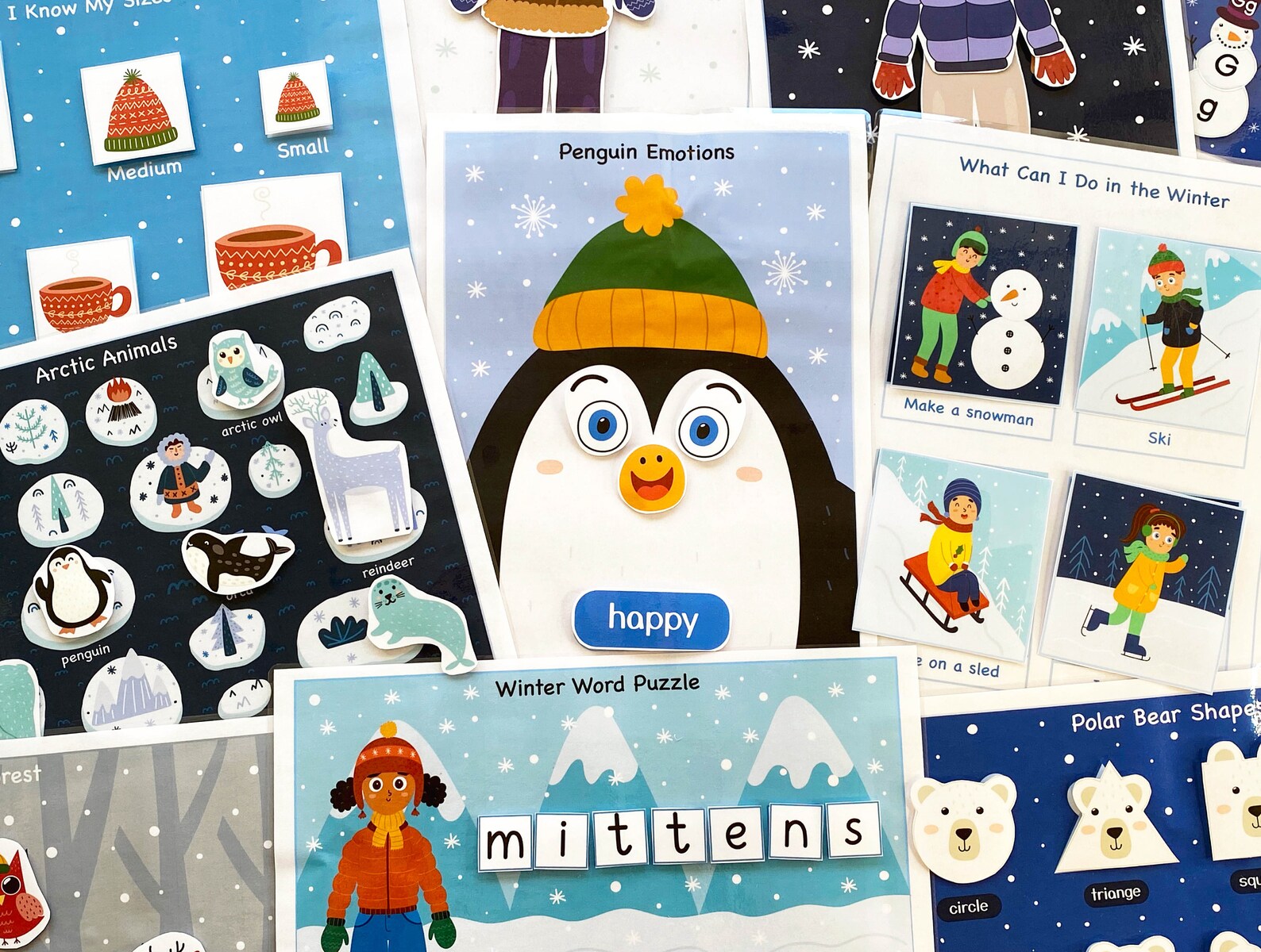 Winter Busy Book Toddler Busy Book Printable Quiet Book Pdf - Etsy