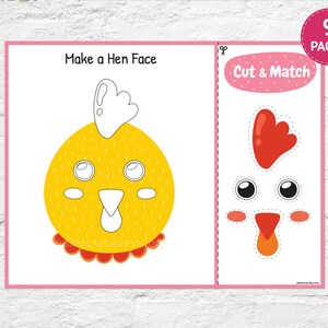 Farm Animals Busy Book, Cut and Match Games for Kids, Farm Activity ...