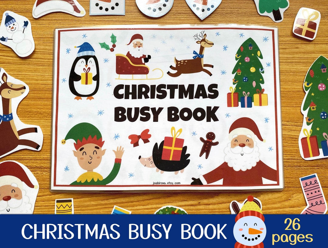 Christmas Busy Book, Toddler Busy Book Printable, Quiet Book Pdf ...
