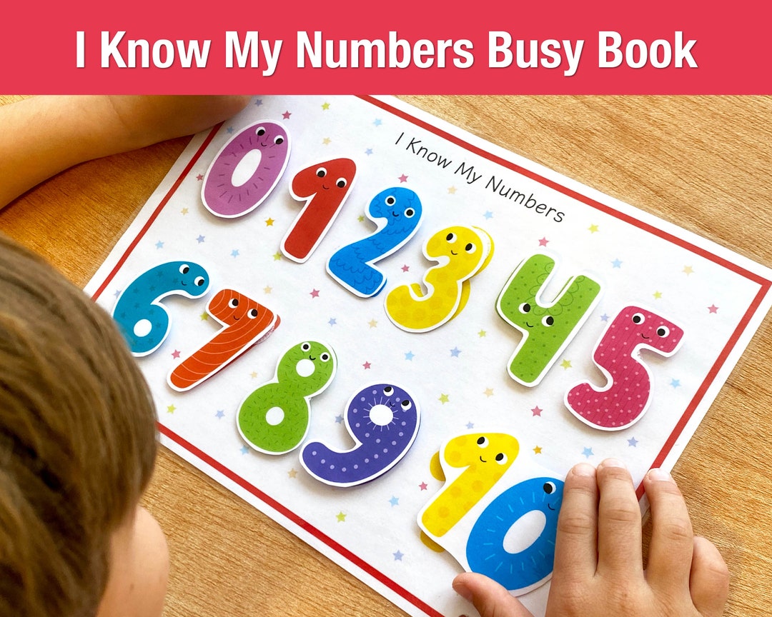 Numbers Busy Book Page, I Know My Numbers Matching Worksheet for ...