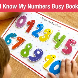 Numbers Busy Book Page, I Know My Numbers Matching Worksheet for ...