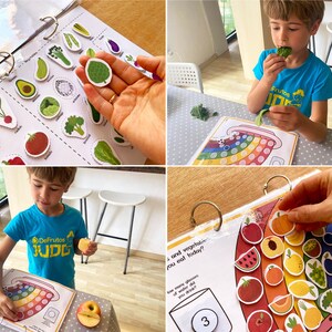Eating Real Rainbow Worksheet, Printable Busy Book, Activity Page for ...
