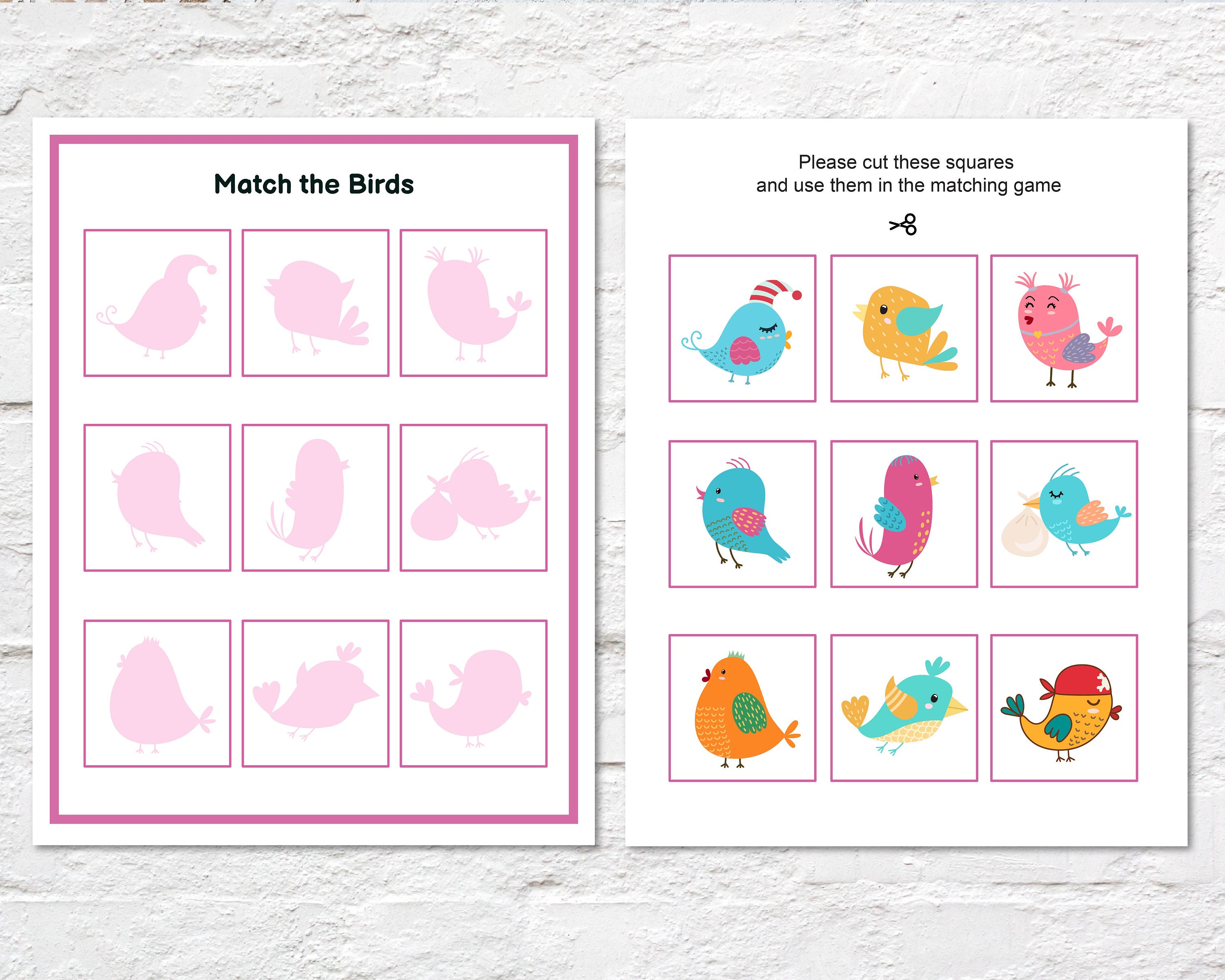 Toddler Busy Book PDF Matching Games for Kids Animals Quiet | Etsy