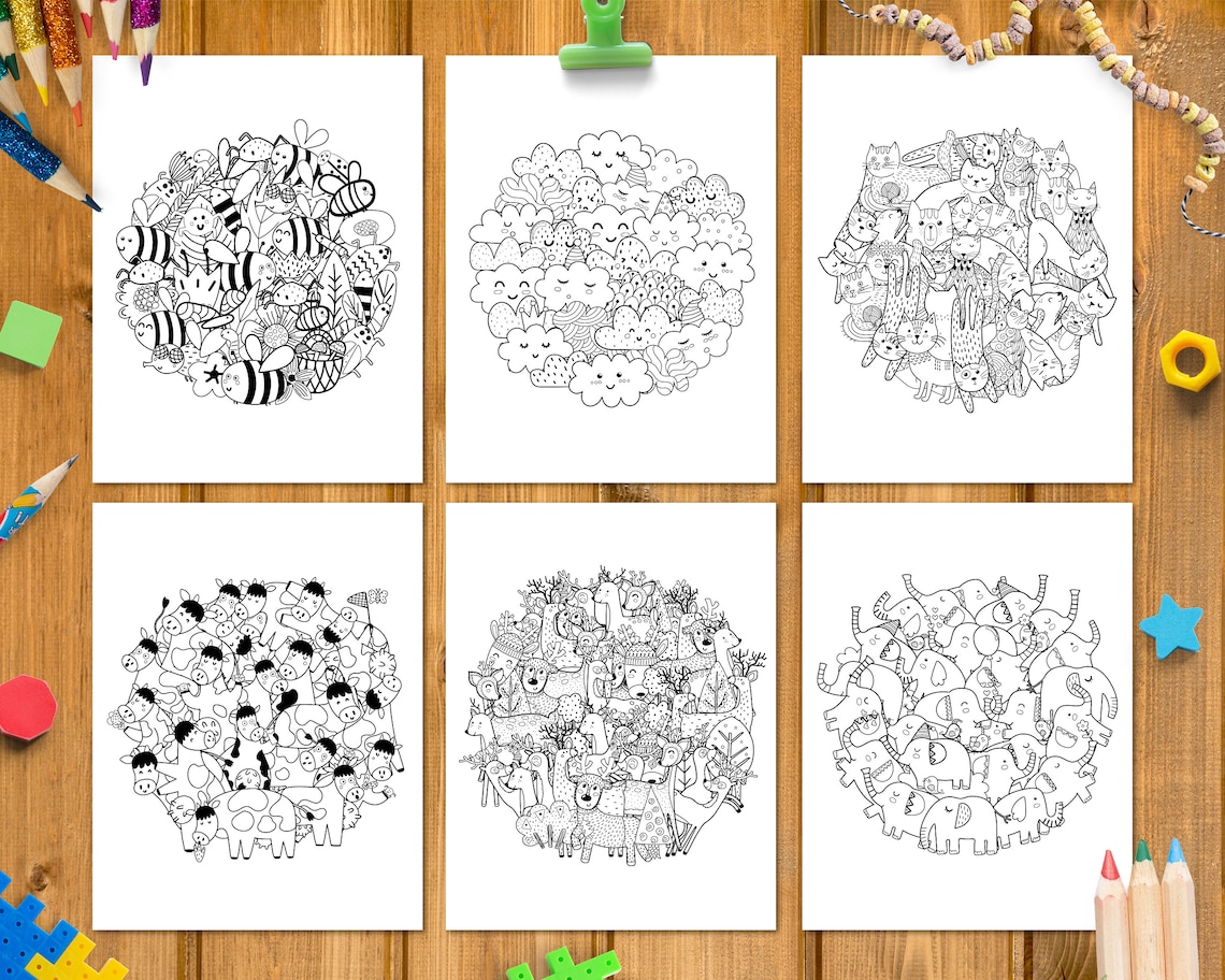 Coloring Book Printable Pdf Coloring Sheet for Adults and - Etsy