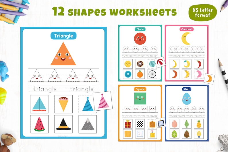 Shapes Activity Book Shapes Busy Book Shapes Matching - Etsy