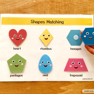 Shapes Busy Book for Toddlers, Printable Baby Quiet Book, Shapes ...
