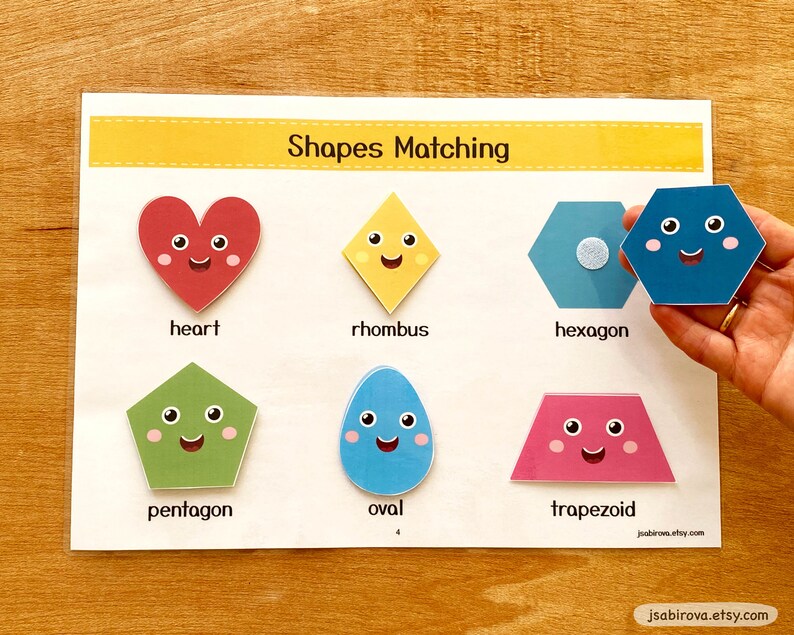 Shapes Busy Book for Toddlers, Printable Baby Quiet Book, Shapes ...