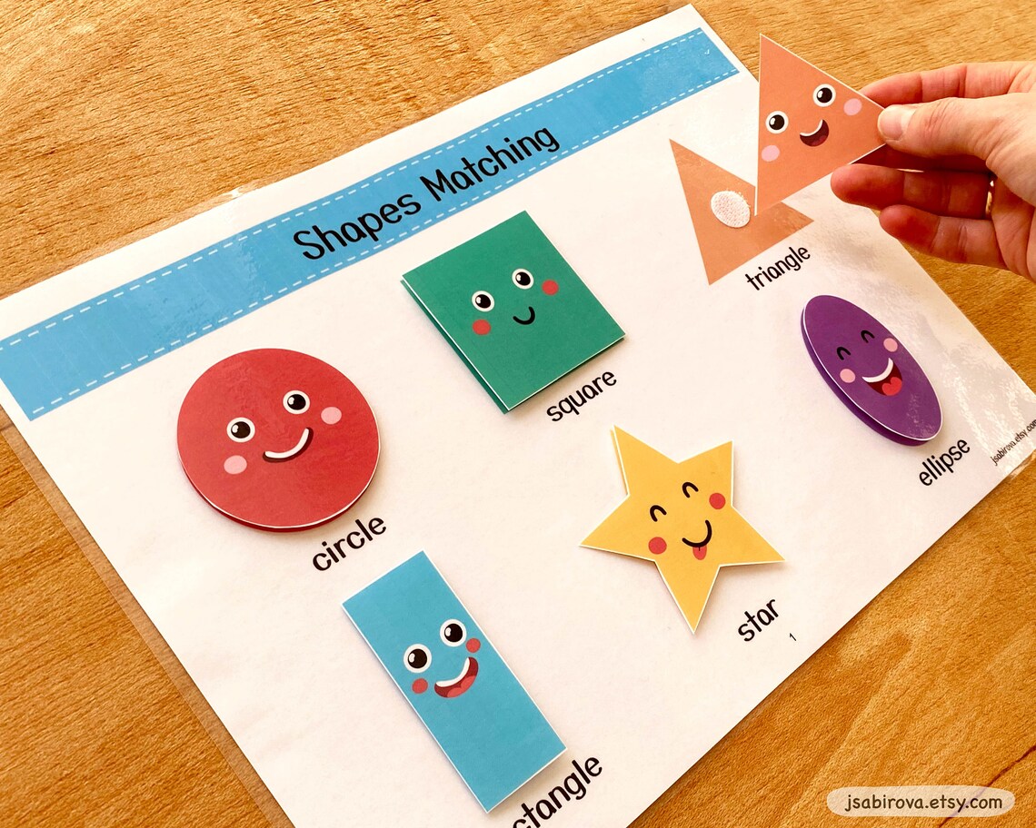 Shapes Busy Book for Toddlers Printable Baby Quiet Book - Etsy