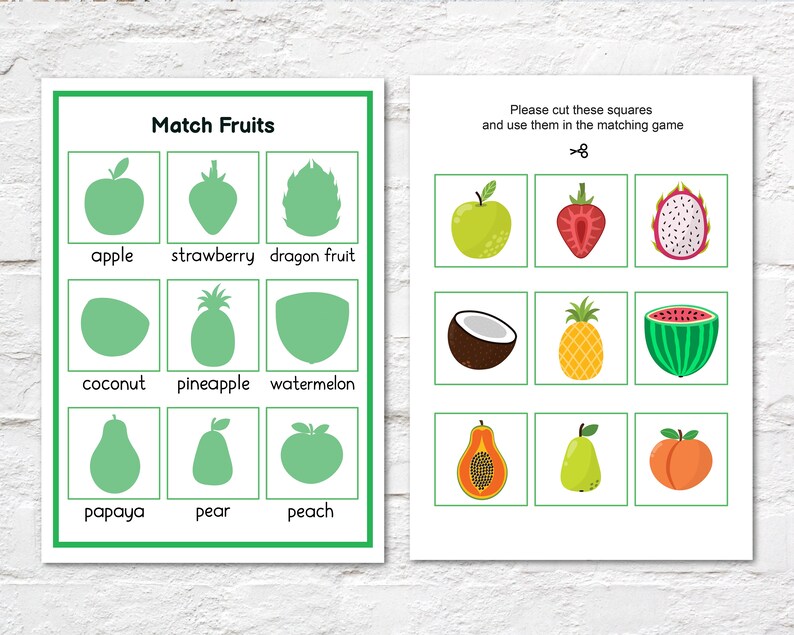 Fruits Sorting Busy Book Printable, Fruits and Vegetables Busy Book ...