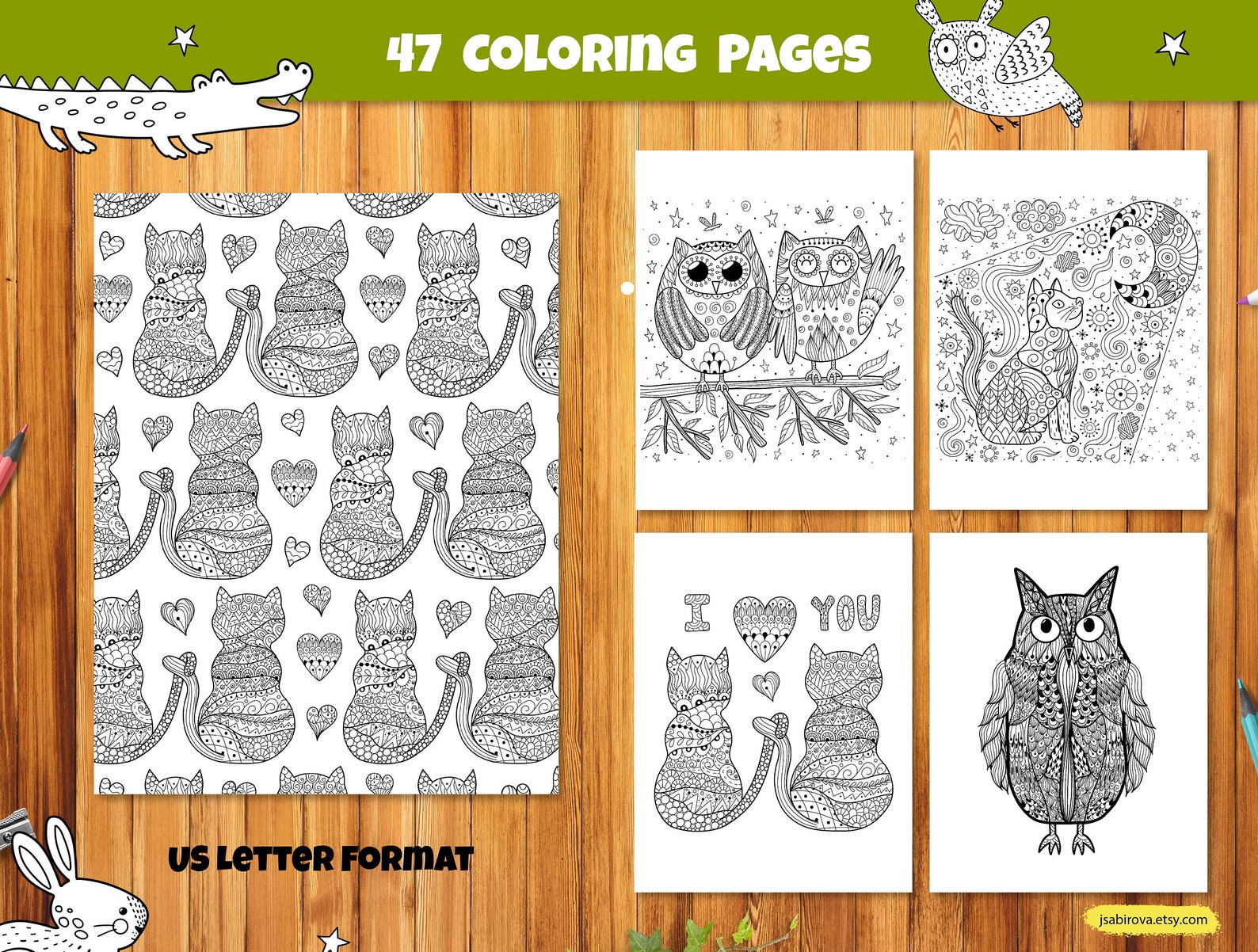 Doodle Coloring Book Bundle Coloring Pages Printable | Etsy