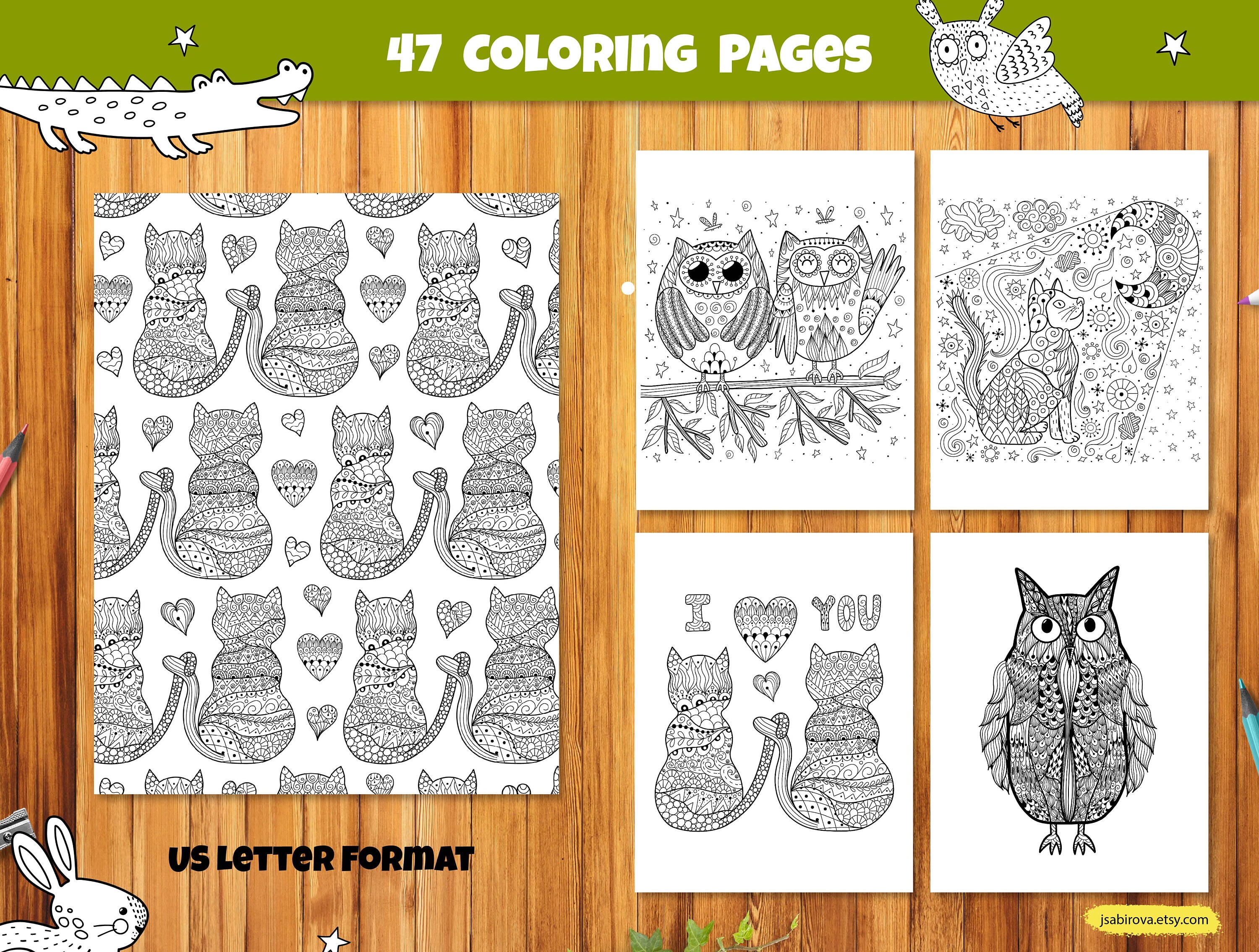 Doodle Coloring Book Bundle Coloring Pages Printable - Etsy