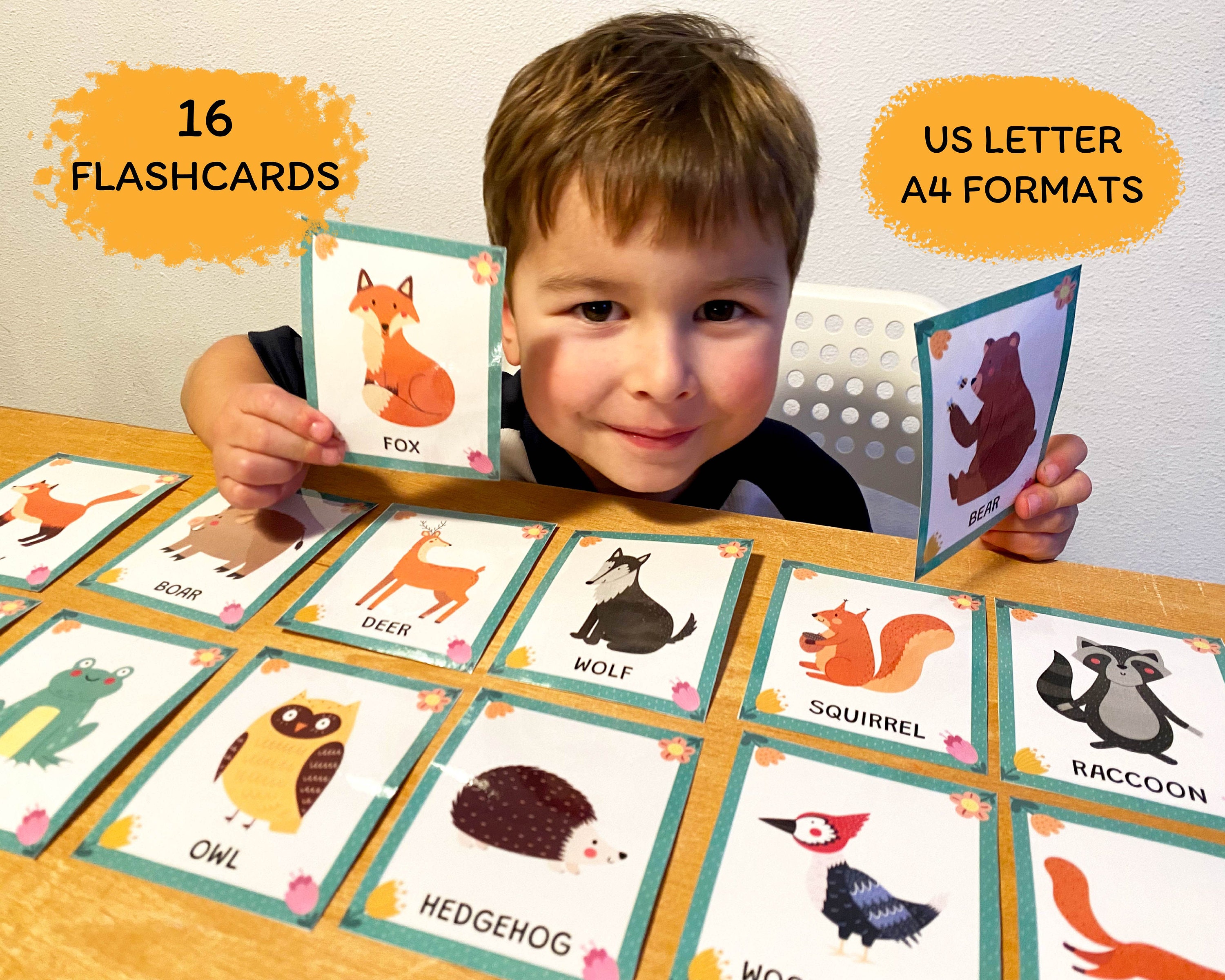 Forest Animals Flashcards Pdf, Woodland Animals Flash Cards Printable ...