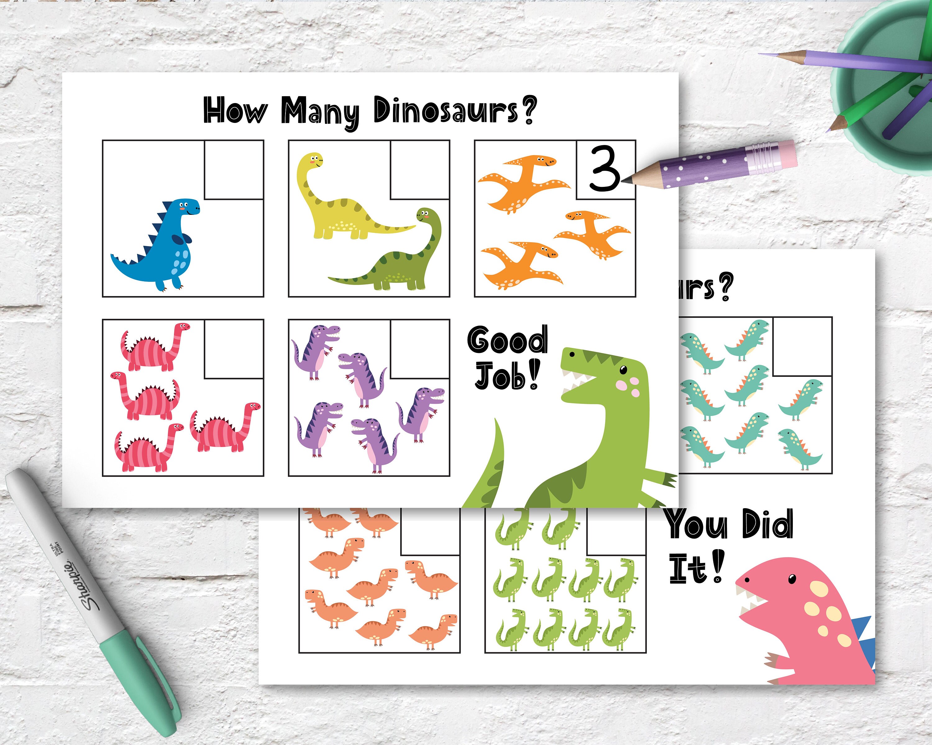 Learn to Count Busy Book for Toddlers A4 6 Printable Games | Etsy