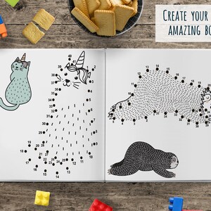 60 Dot to Dot Drawing Games Bundle for Kids Printable Puzzles Connect ...