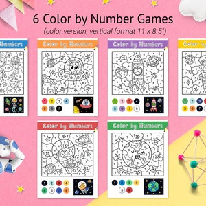 Space Activity Book PDF, Kids Printable Workbook, Connect the Dots ...
