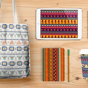 Tribal Digital Paper Pack / Ethnic Seamless Patterns / Printable ...