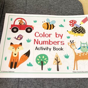 Color by Number Worksheets PDF, Coloring Book for Kids, Printable ...