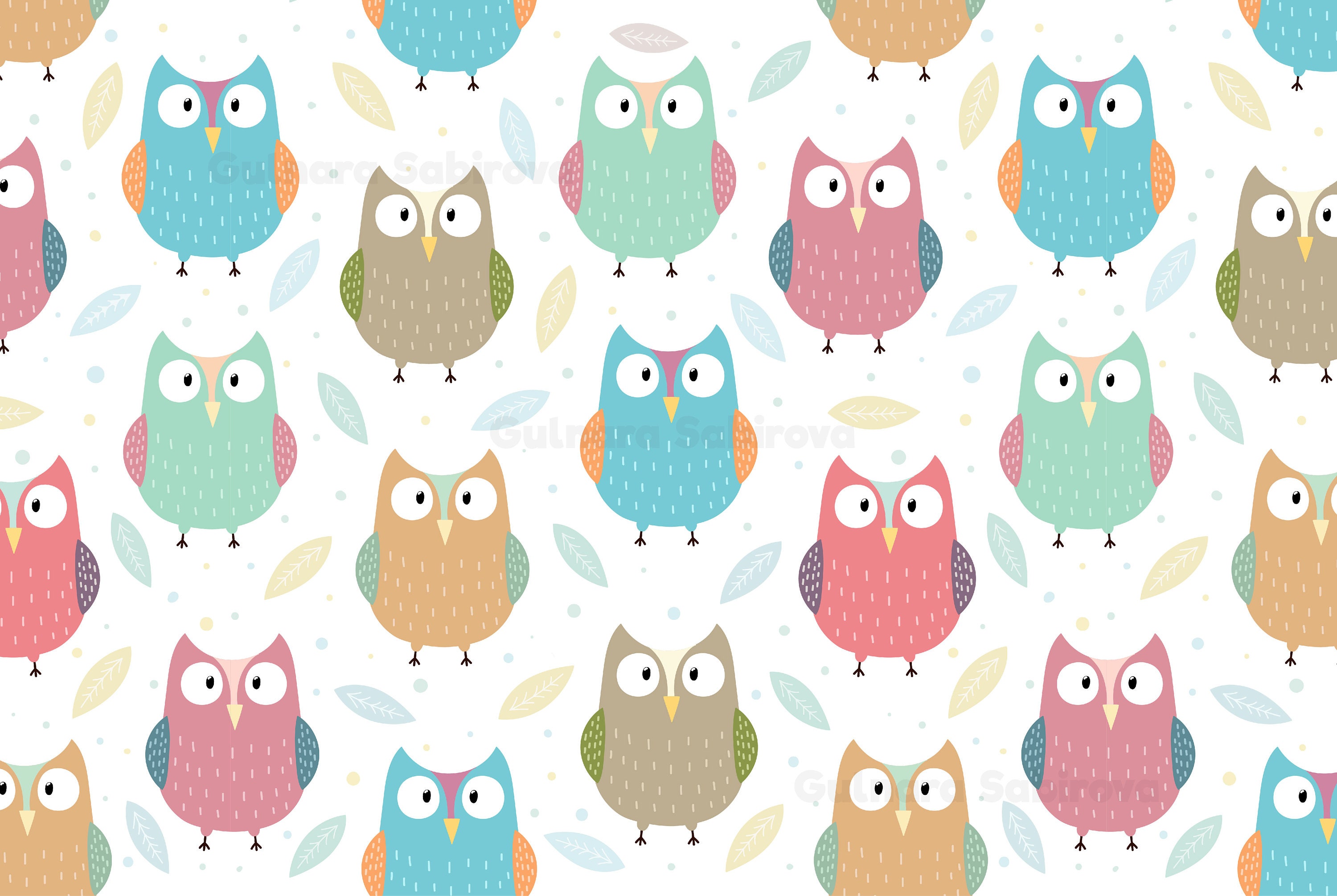 Winter Owls Christmas Clipart / Digital Paper/ Printable | Etsy