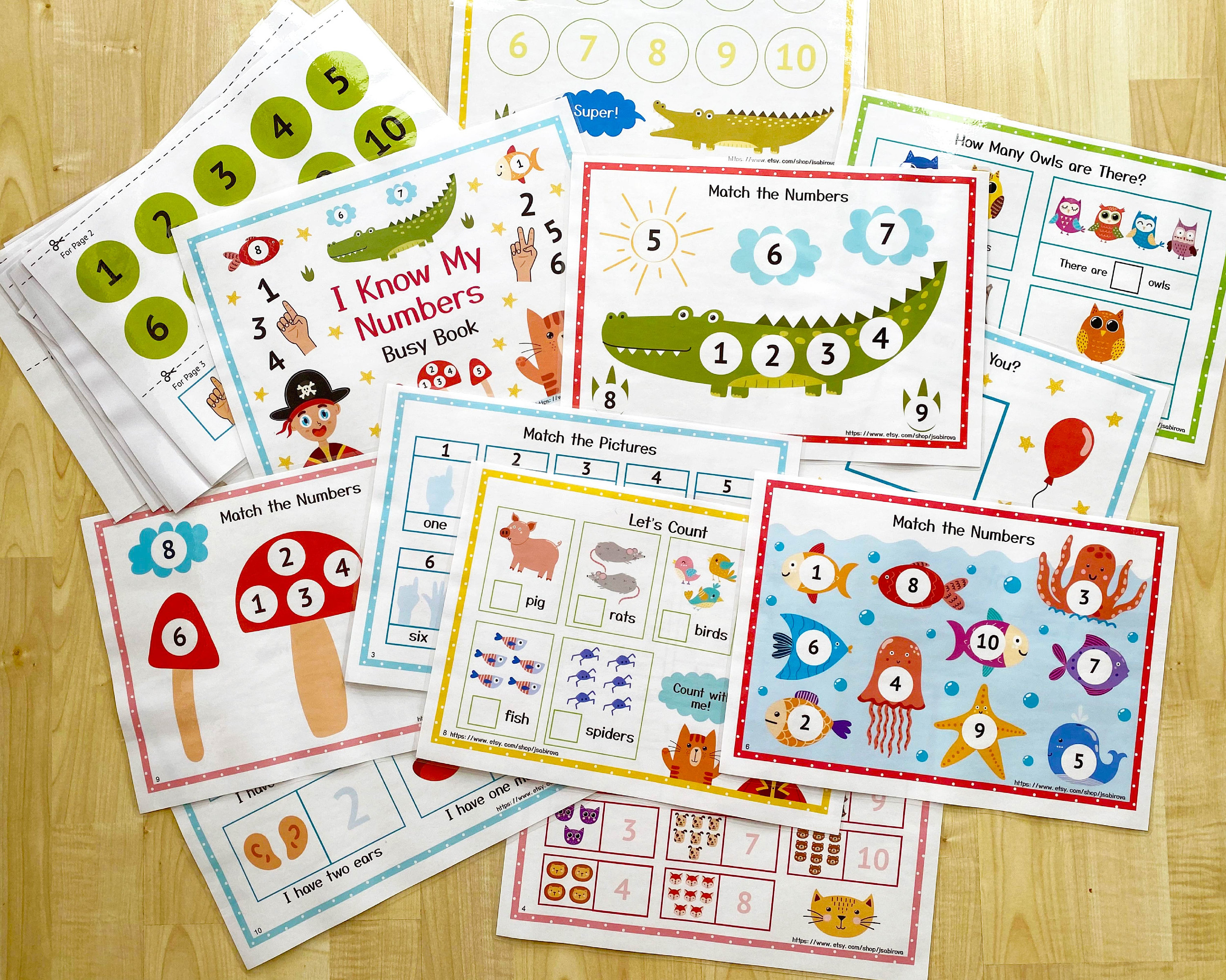 Numbers Busy Book for Toddlers PDF Toddler Busy Book | Etsy