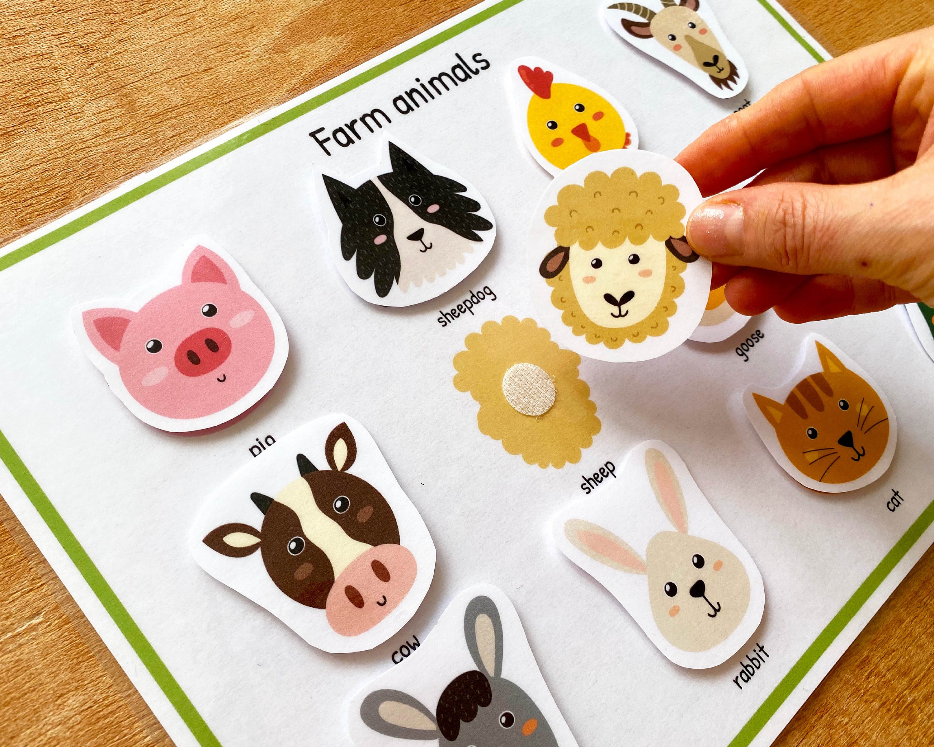 Farm Animals Busy Book Page Farm Animals Matching Game - Etsy Australia