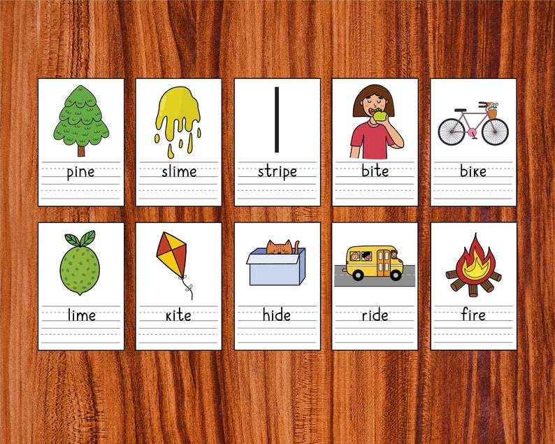 I-e Phonics Flash Cards I-e Phonics Spelling Rule Printable - Etsy