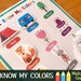 Color Sorting Busy Book Page, Toddler Learning Binder, Printable Color ...