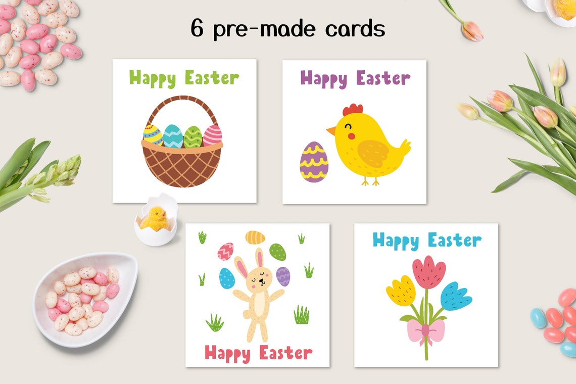 Easter Clipart Easter Cards Easter Digital Paper Easter - Etsy
