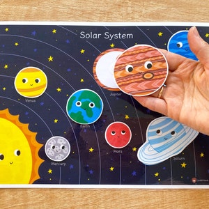 Solar System Busy Book Page, Solar System Matching Worksheet for ...
