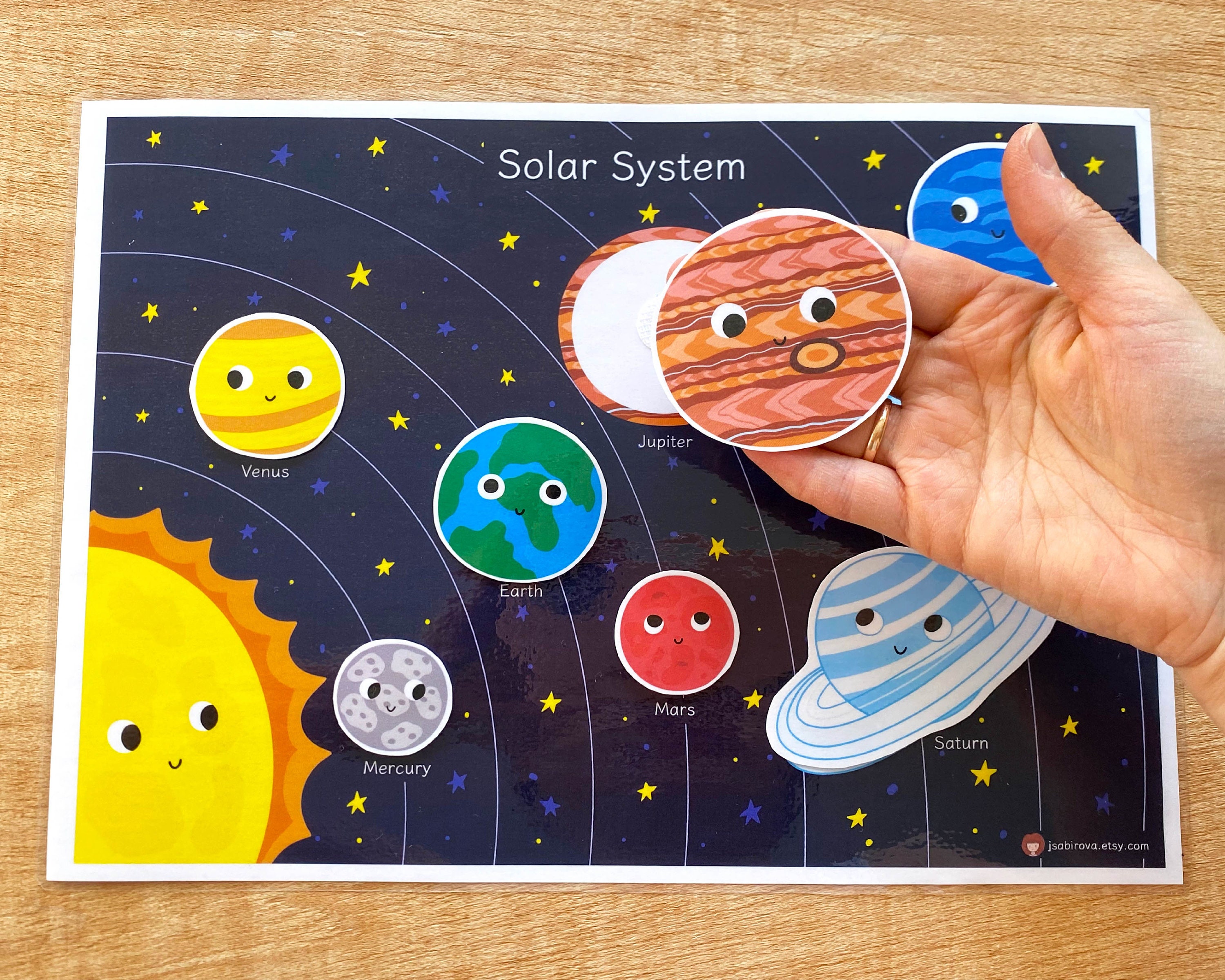 Solar System Busy Book Page, Solar System Matching Worksheet for ...