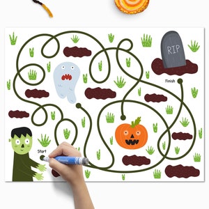 Halloween Maze Activity Book Printable, Halloween Busy Book for ...