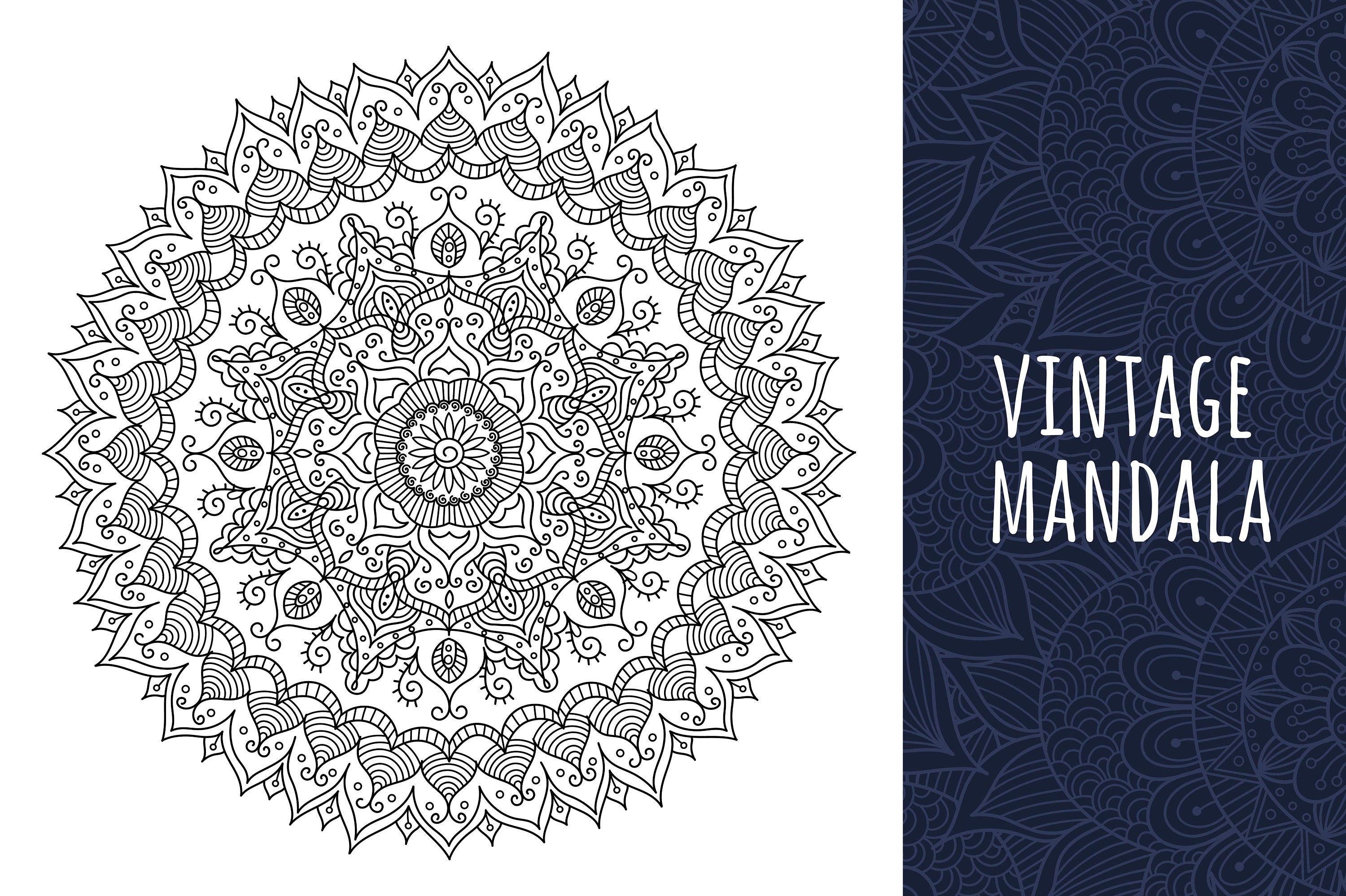 8 Mandalas Art Therapy Printable Coloring Pages Floral - Etsy