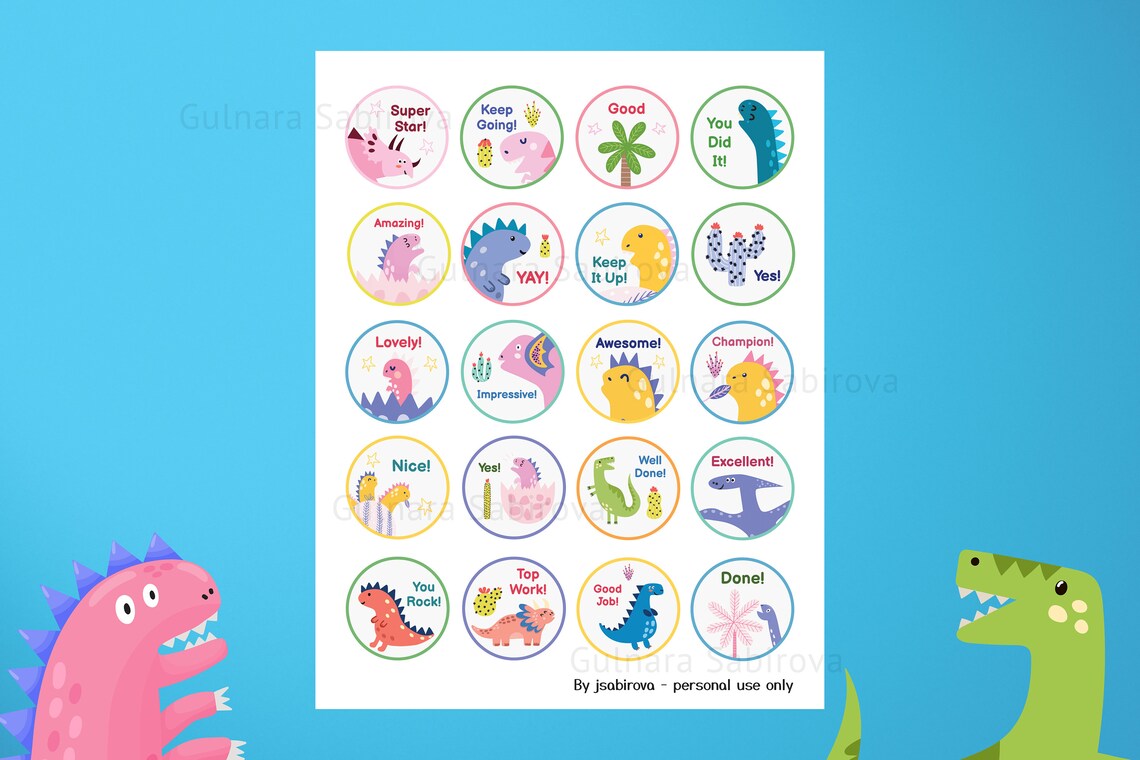 Teacher Reward Stickers Printable Pdf, Circle Stickers for Planner ...