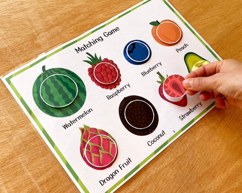 Fruits and Vegetables Busy Book Toddler Busy Book Printable - Etsy