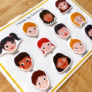 Emotions Busy Book Worksheet, Emotions Matching Page for Toddlers, I ...