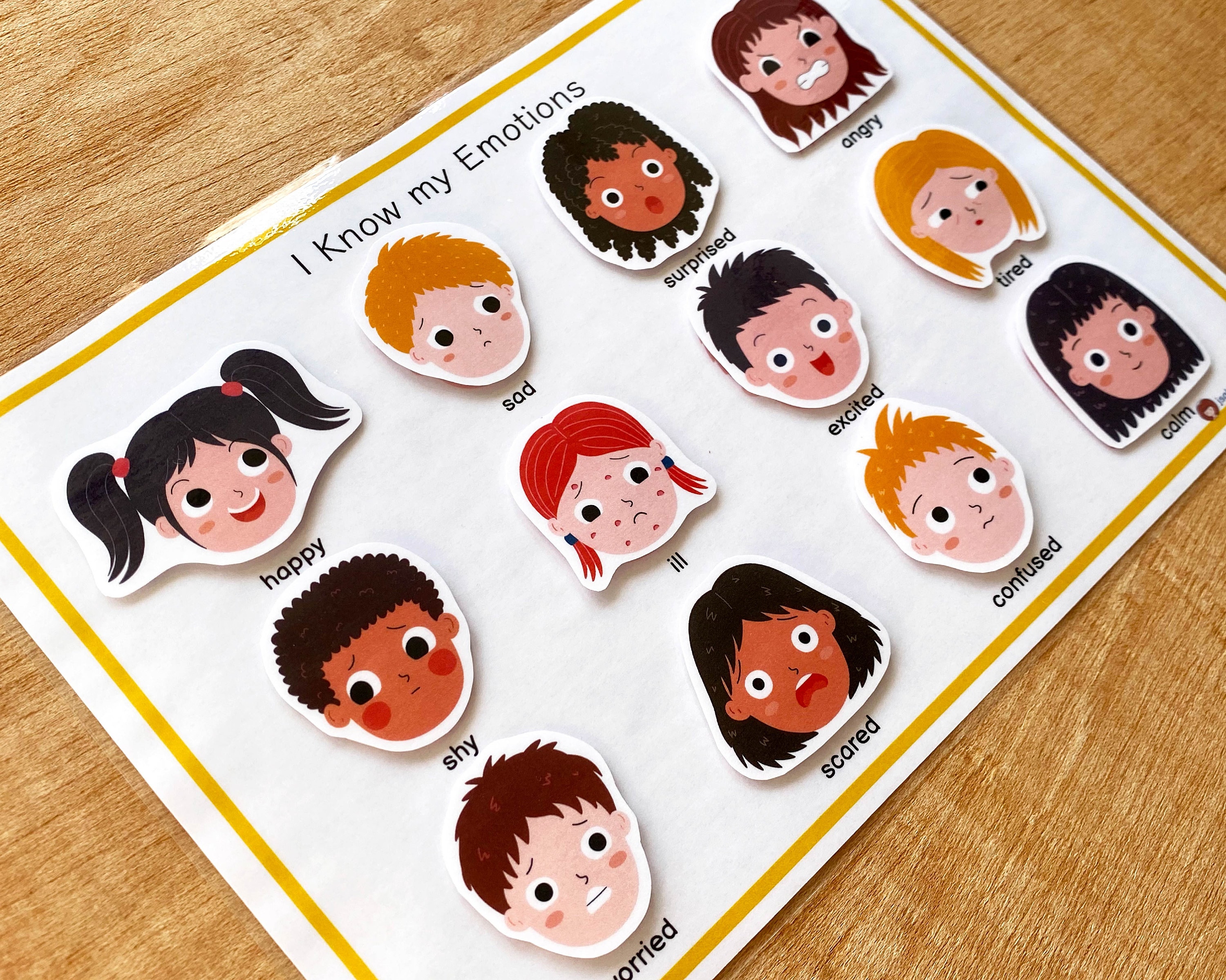 Emotions Busy Book Worksheet, Emotions Matching Page for Toddlers, I ...