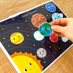 Solar System Busy Book Page, Solar System Matching Worksheet for ...