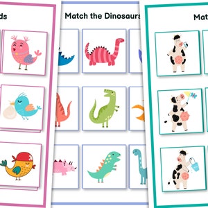 Toddler Busy Book PDF, Matching Games for Kids, Animals Quiet Book ...
