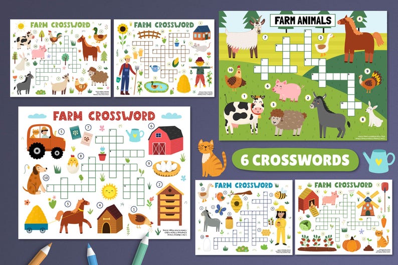 Farm Activity Book Bundle Printable, on the Farm Activity Pages for ...