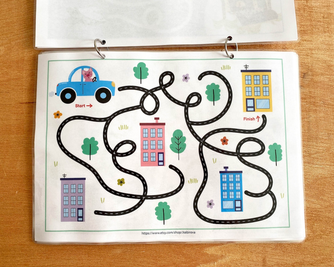 Maze Activity Book Printable Busy Book for Toddlers Maze | Etsy