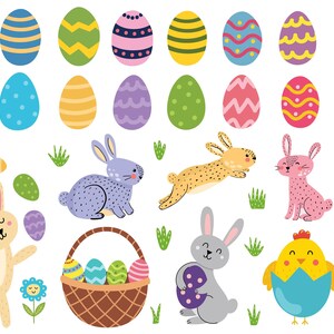 Easter Clipart, Easter Cards, Easter Digital Paper, Easter Basket ...