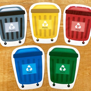Waste Sorting Busy Book Printable Game for Toddlers, Trash Sorting ...