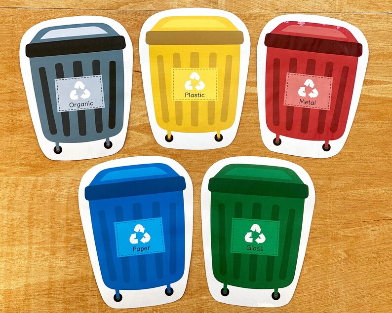 Waste Sorting Busy Book Printable Game for Toddlers Trash - Etsy