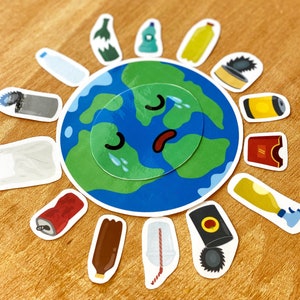 Waste Sorting Busy Book Printable Game for Toddlers, Trash Sorting ...