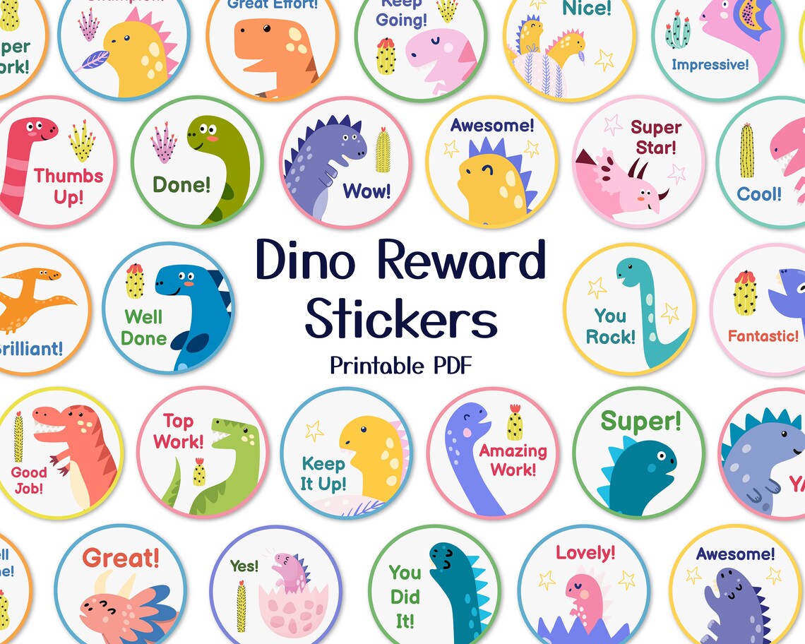 Teacher Reward Stickers Printable Pdf Circle Stickers for - Etsy