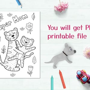 Mother’s Day Coloring Book for Kids, Mom Coloring Pages, Printable ...